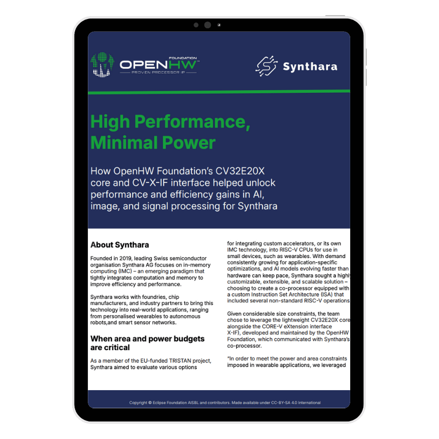 High Performance, Minimal Power - OpenHW & Synthara Case Study